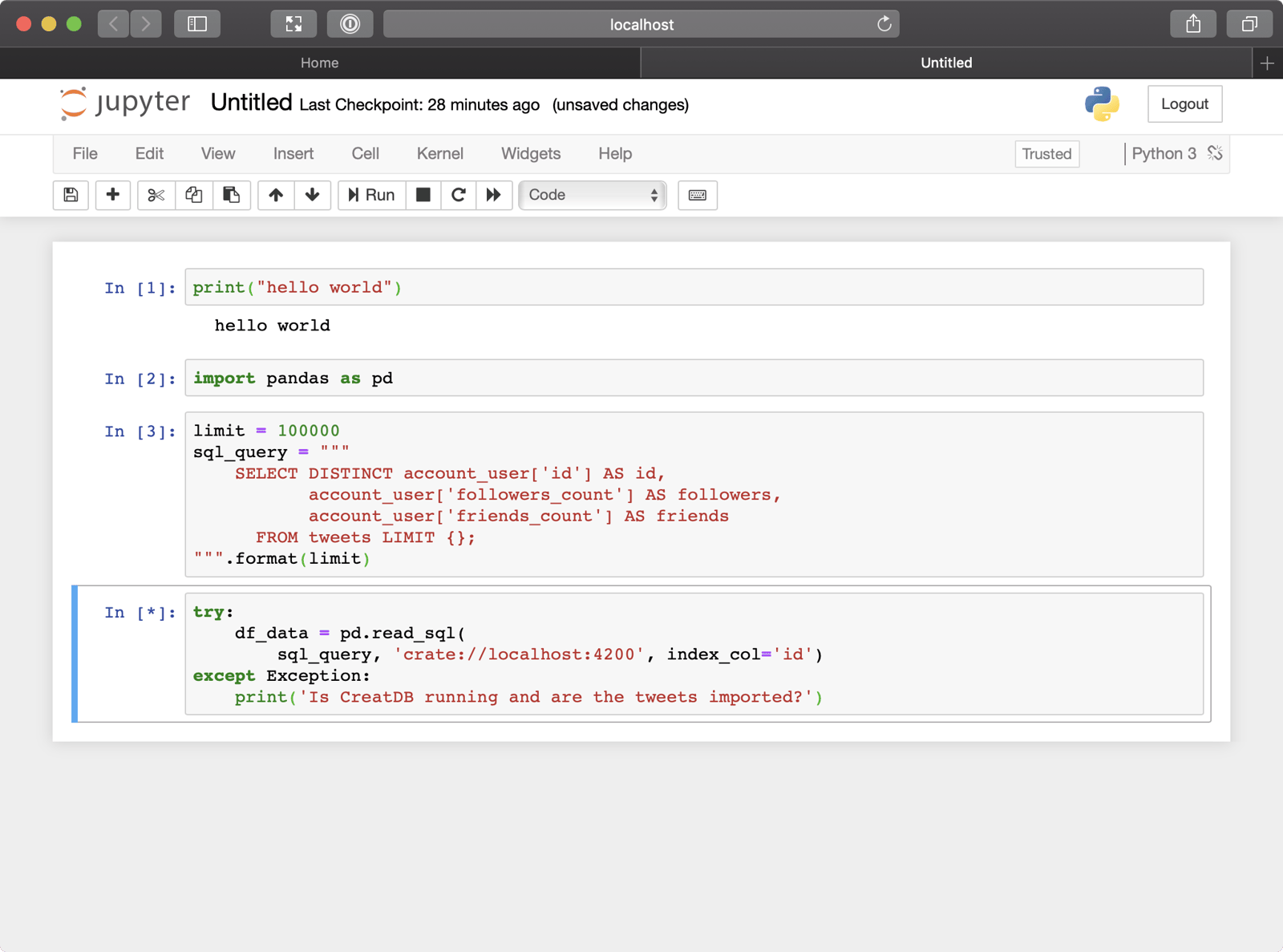 Machine Learning And Cratedb Part Two Getting Started With Jupyter