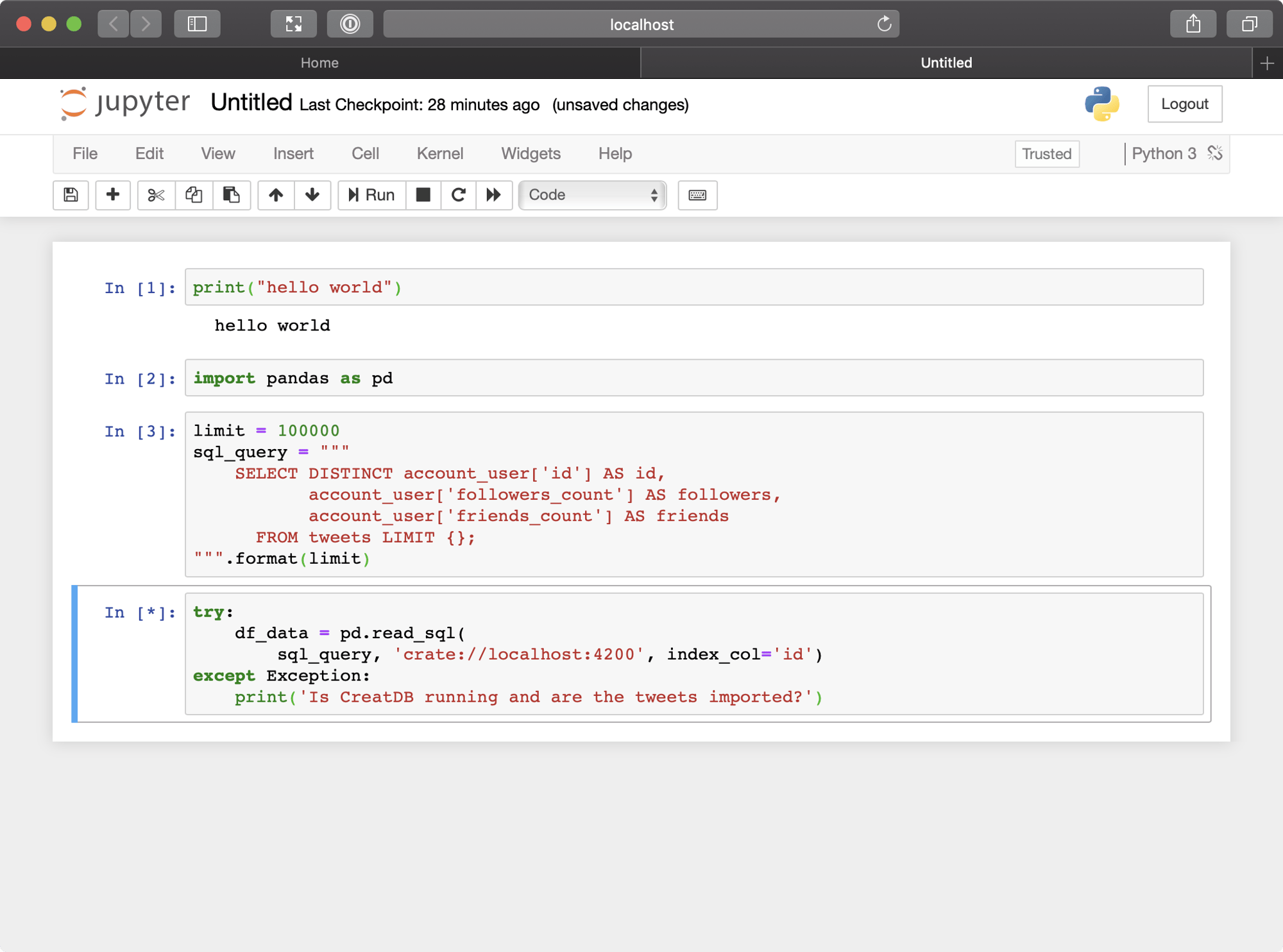 Machine Learning And Cratedb Part Two Getting Started With Jupyter